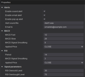 NinjaTrader MACD + RSI Indicator